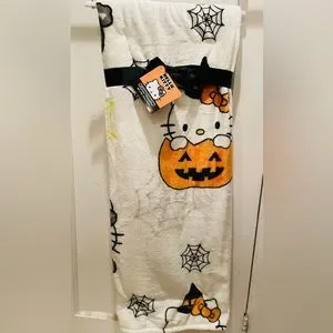 skeleton hello kitty blanket
